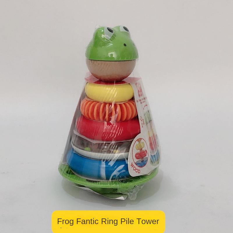 Hα PE Lap Coil Pile Style Le Frog Ring Pile Tower Rainbow Treasure Set ...