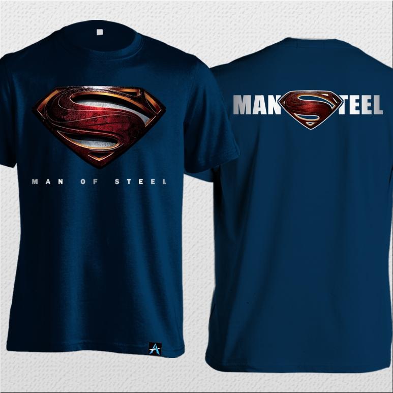 Baju-T Superman, Rekaan Superhero, Sablon Man of Steel, Warn - TikTok ...