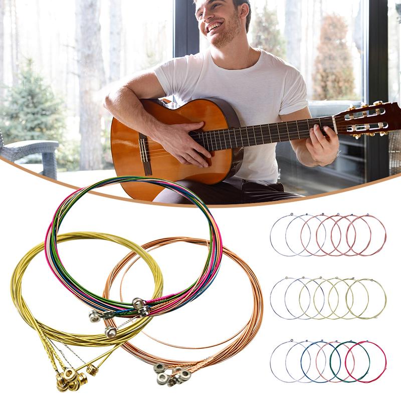 6pcs/set Rainbow Color Universal Acoustic Guitar String Bras - TikTok ...