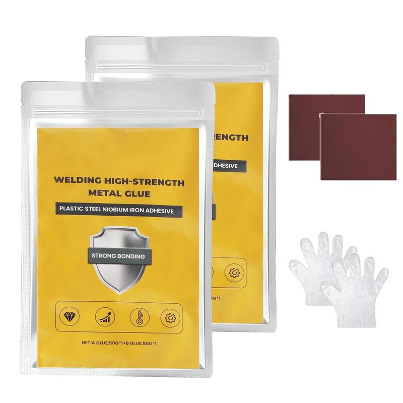 2 count Welding High-Strength Metal Glue,Metal Repair Glue, Pipe ...