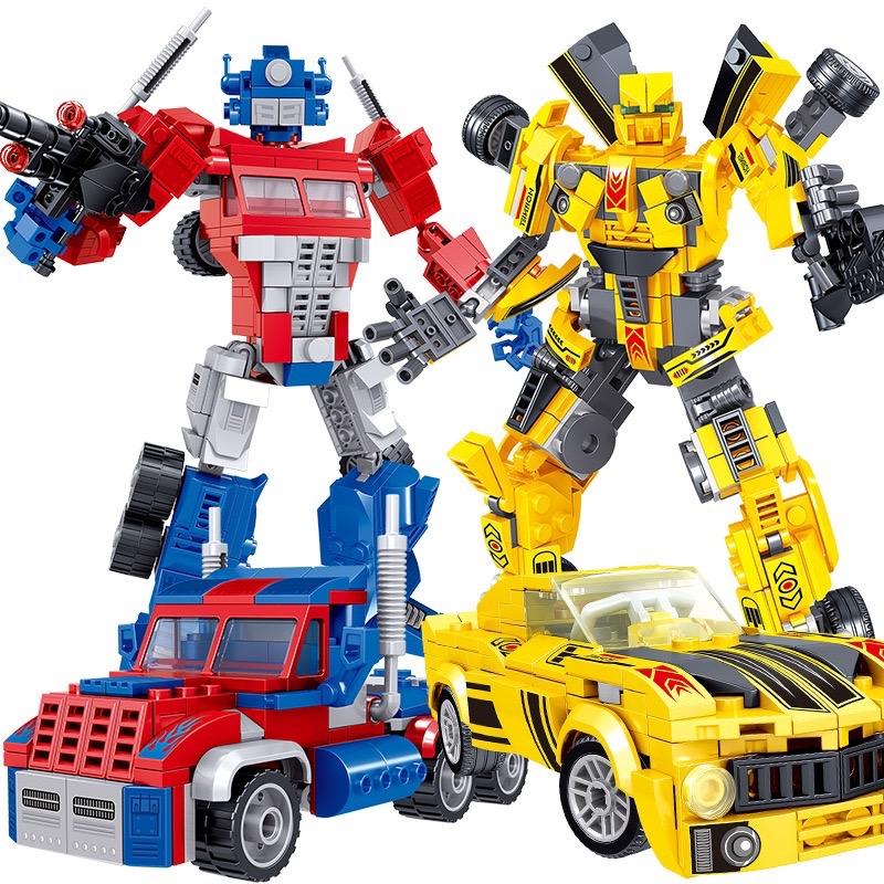 COD Mainan Robot Blok bangunan Trans Robot Strong Robot Berubah - Shop ...