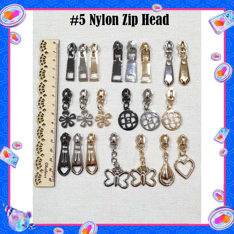 Solid Zip Head for Size #5/5v NYLON Zipper (NOT Include Zipper ...