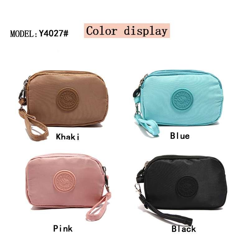 Ladies Nylon Hand Carry Pouch Bag with Holder for Travel - Compact ...