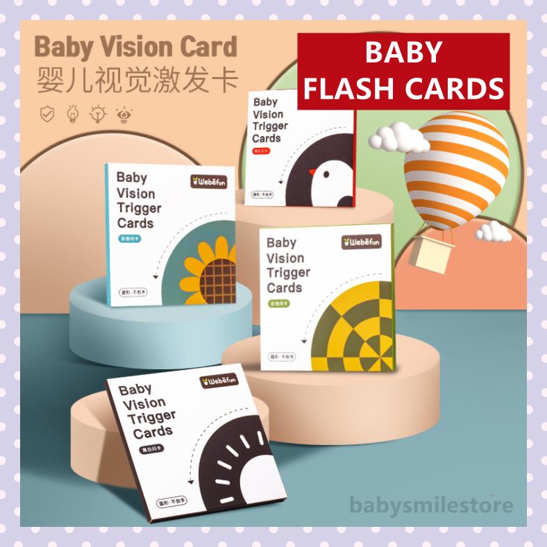 Round Montessori Baby Flash Card Baby Vision Trigger Cards 0-36 ...