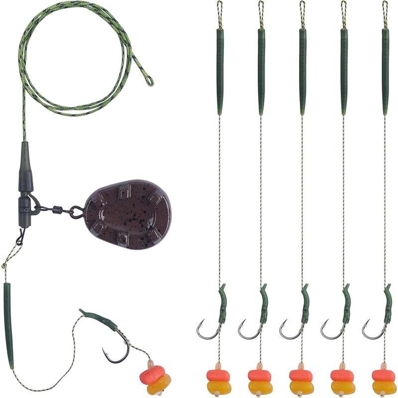 Carp Fishing Rigs Kit Carp Hair rig with Carp Sinker Weights Carp Hooks ...