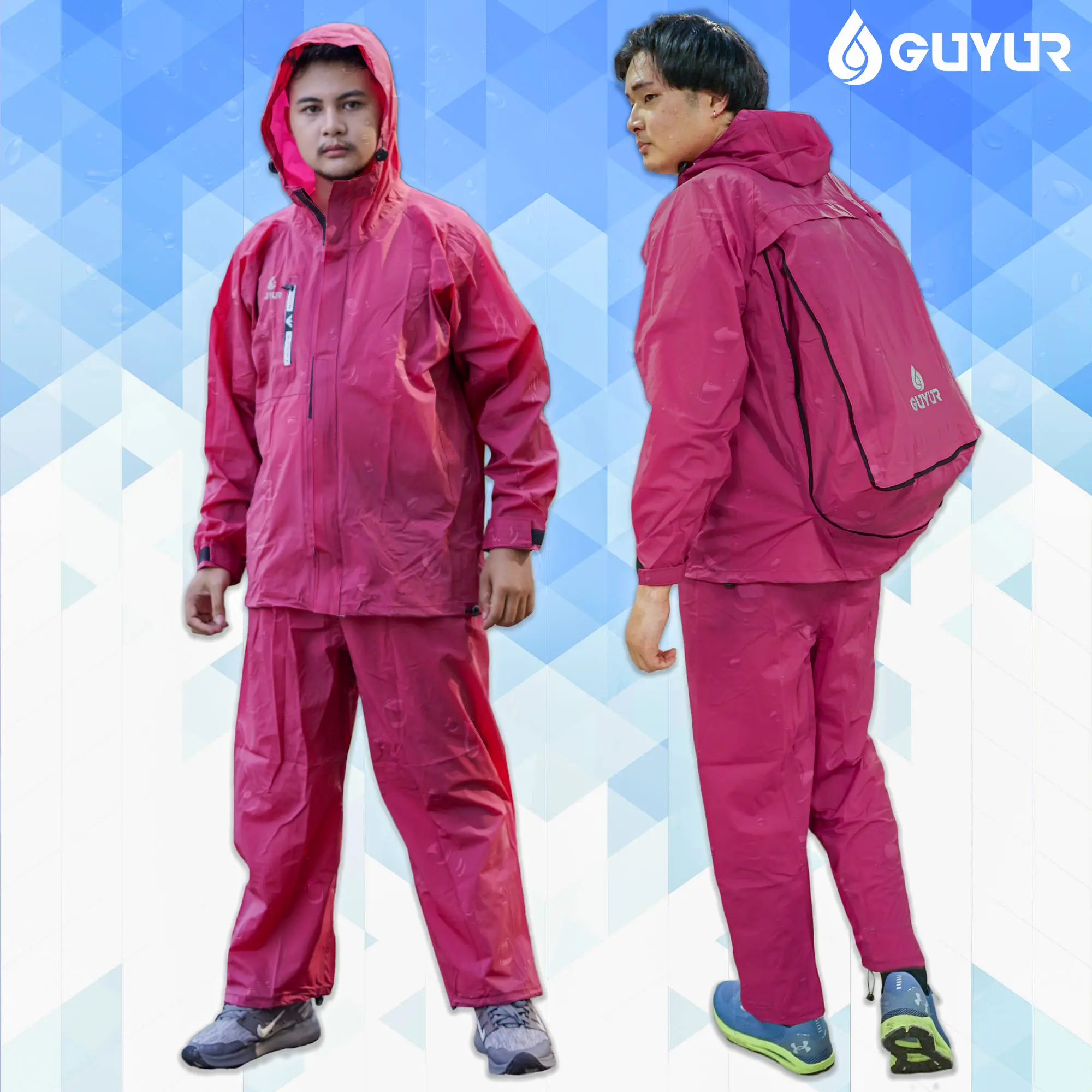 GUYUR Jas Hujan Motor Dewasa Pria Wanita set baju dan celana Mantel ...