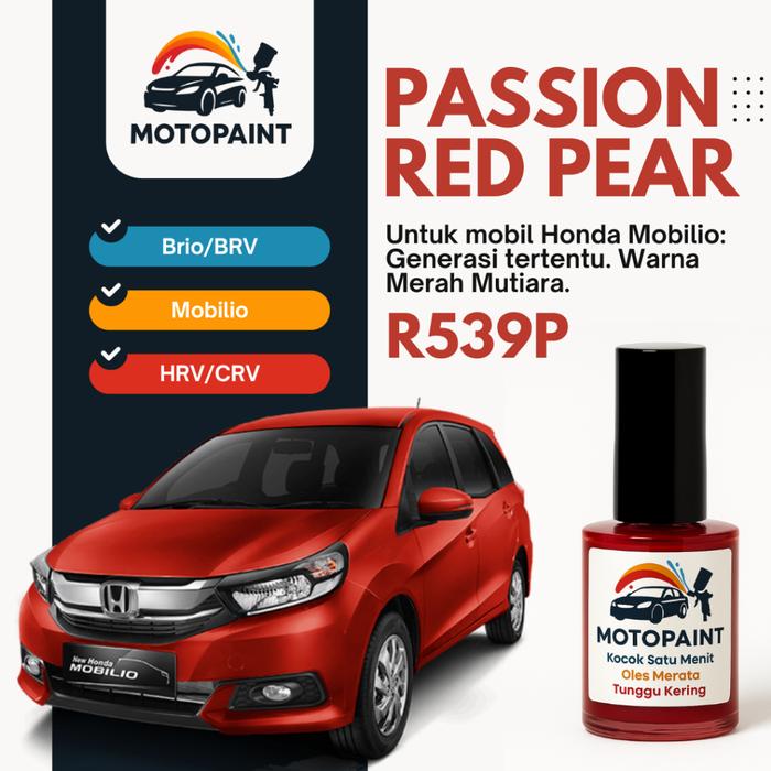 Promo Motopaint Passion Red Pearl R539P Cat Oles Penghilang Baret Mobil ...