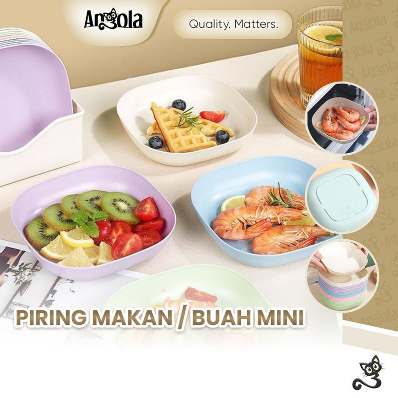 ANGOLA Piring Makan Plastik/Piring Buah Pastel Estetik L10 Snack - Shop ...