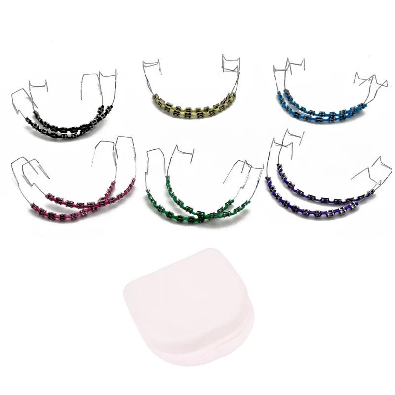 1 Pair Colorful Fake Braces Brackets For Teeth Temporary Tooth ...