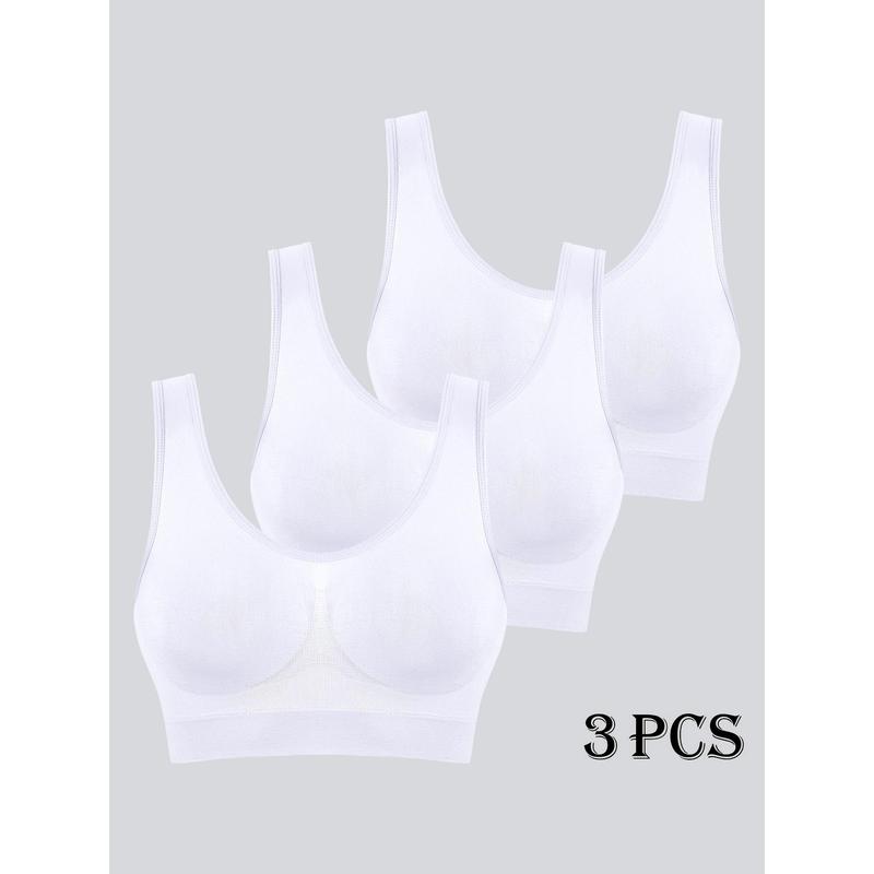 3-Pack Seamless High Support Sports Bras for Women - Comfortable ...