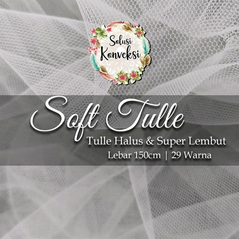 (Part 2) Kain Tile Polos Lembut jatuh kain Tulle polos kain hampers ...