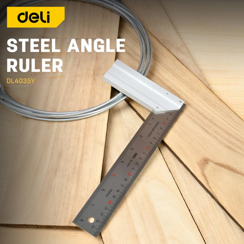 DELI Hardware Steel Angle Square Ruler (250mm / 300mm) DL4035Y - TikTok ...