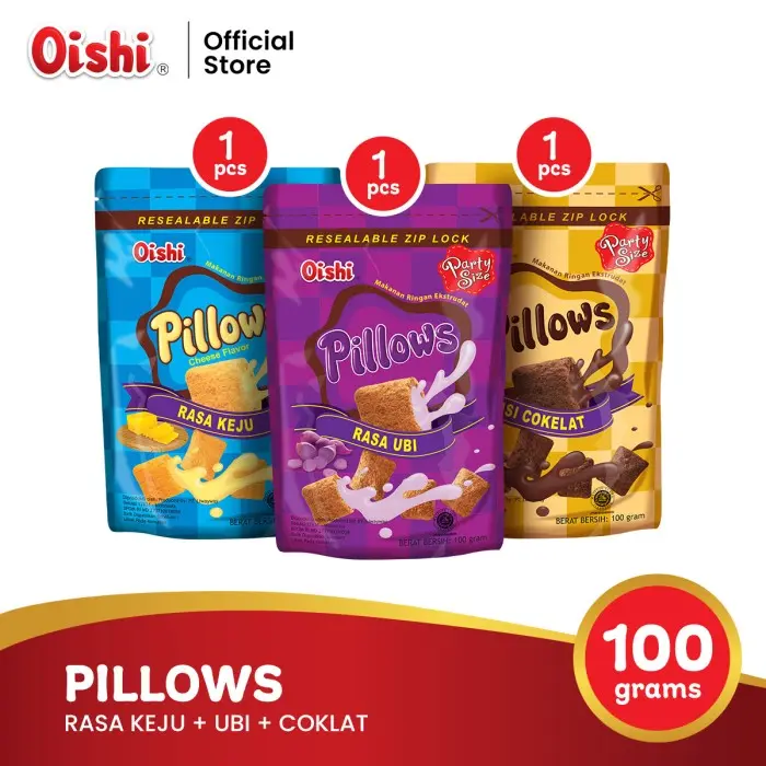 Pillows Isi Cokelat + Rasa Ubi + Rasa Keju - Shop | Tokopedia