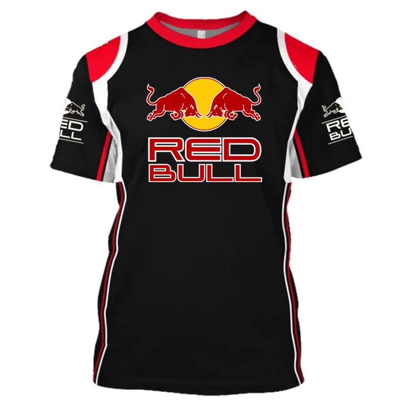 Summer Latest Red Bull Men's T-shirts Fashion Racing T-shirt - TikTok ...