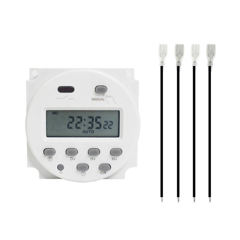 Digital Timer DC/AC 12V 16A LCD Display Programmable Timer Switch ...