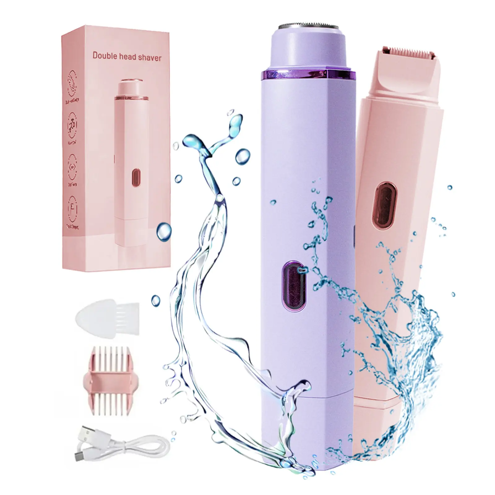 Bikini Trimmer for Women, Electric Shaver and Razor Rechargeable ...