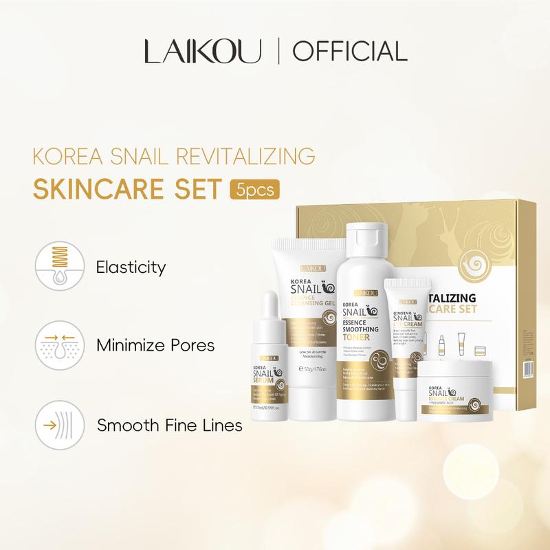 LAIKOU Korea Snail Skincare Set Anti-Aging Even Out Skin Ton - TikTok ...