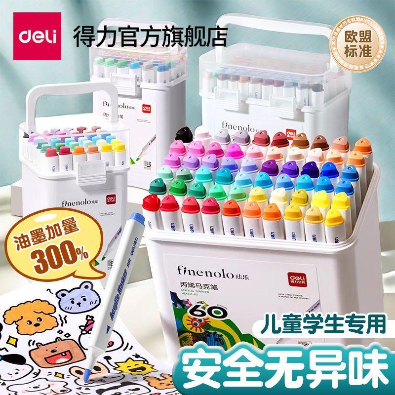 Pen Penanda Akrilik Deli, Warna Legap, Boleh Ditindan, Pen Cat Air ...