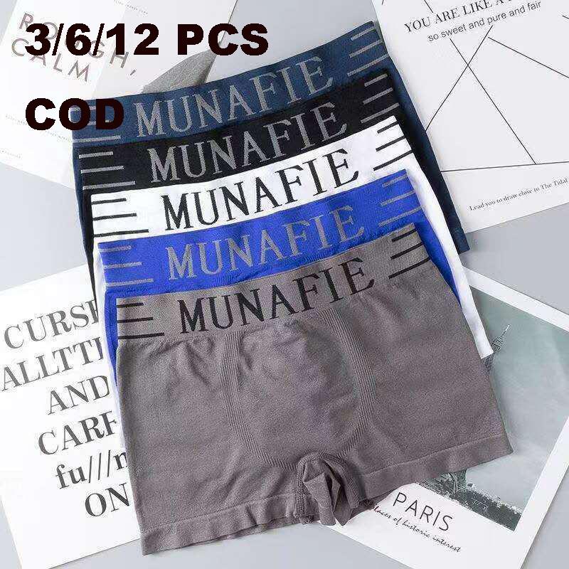 3/6/12 PCS Men's solid color underwear Korean style boxer pure - TikTok ...