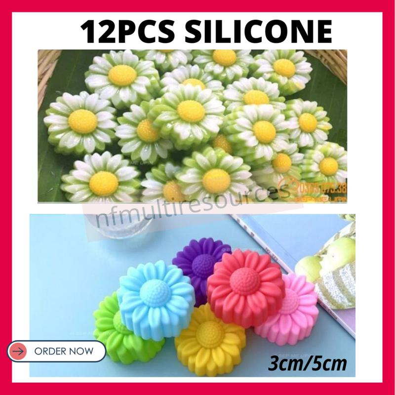 (3cm/5cm) 12pcs Acuan Bunga orchid Daisy Jasmin Silicone Mould - TikTok ...
