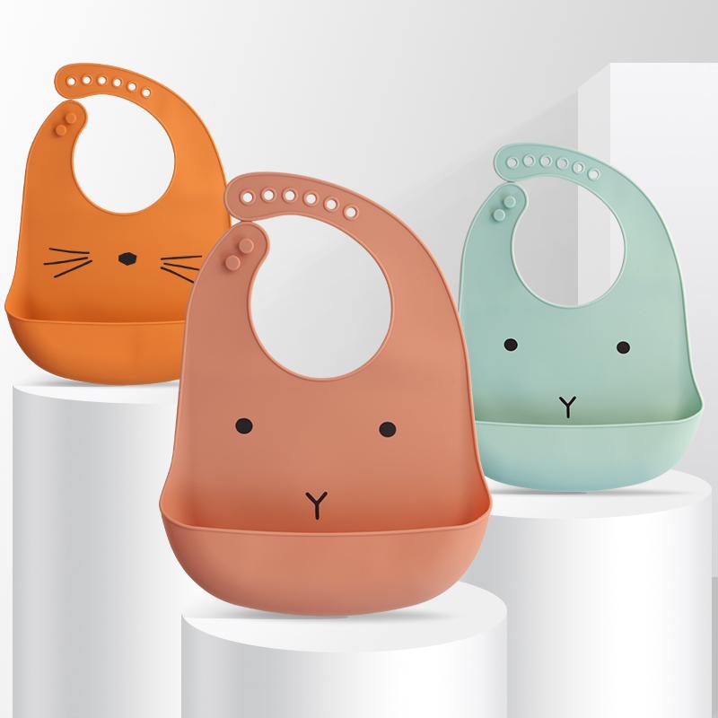 Baby Bibs Soft Silicone Scarf Cute Cartoon Brint Baby Items Boys ...