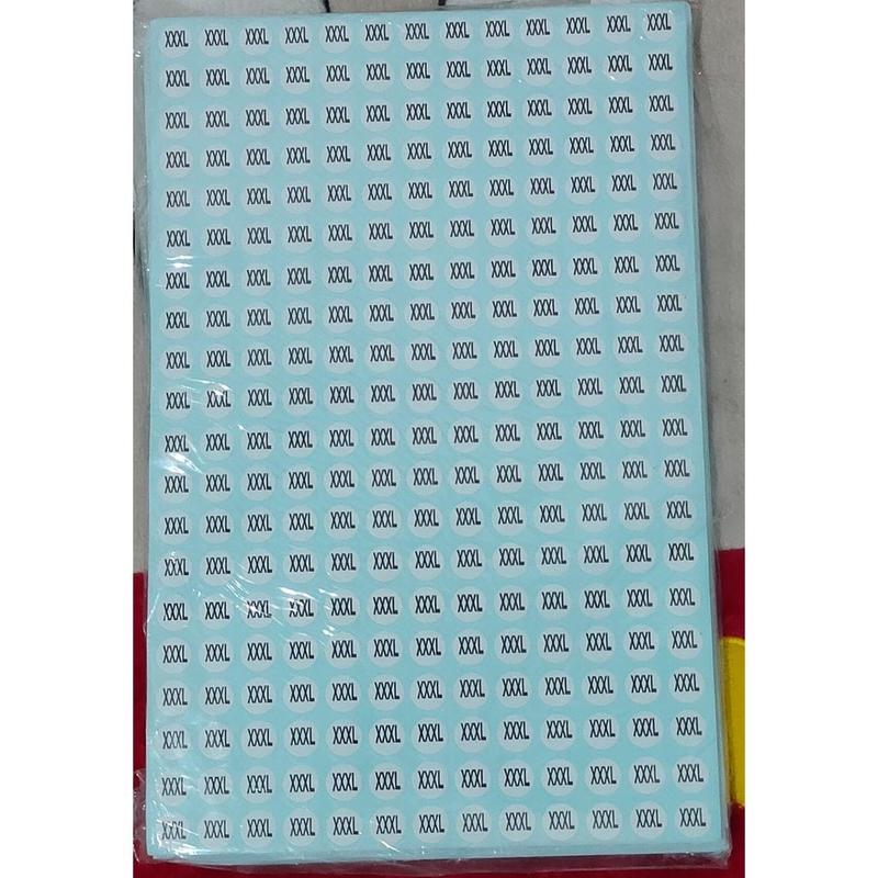Kertas Label Sticker Size Ukuran Label stiker baju Topi Celana - Shop ...