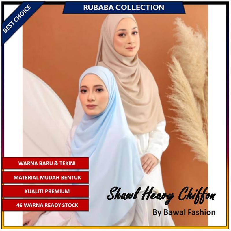 [Tudung Viral] Shawl Heavy Chiffon Plain – Shawl Keknis (2 Meter ...