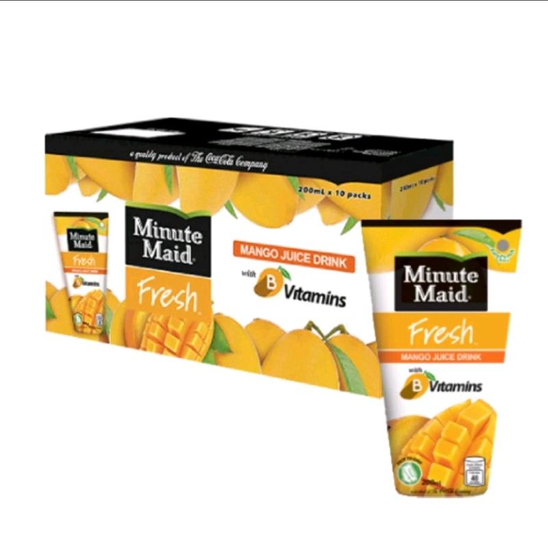 Minute Maid Fresh juice drink 200ml x 10 packs mango, pineapple ...