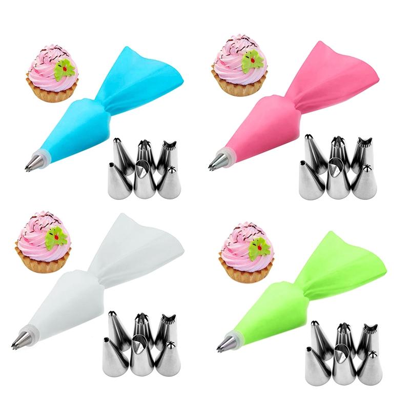 8Pcs/Set Pastry Bag Tips Kitchen Cake Icing Piping Cream Cak - TikTok ...