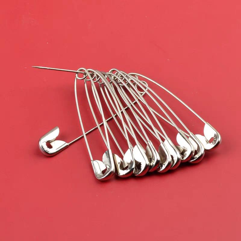 10pcs Sliver Metal Safety Pin @ size 34mm / 40mm - TikTok Shop Malaysia
