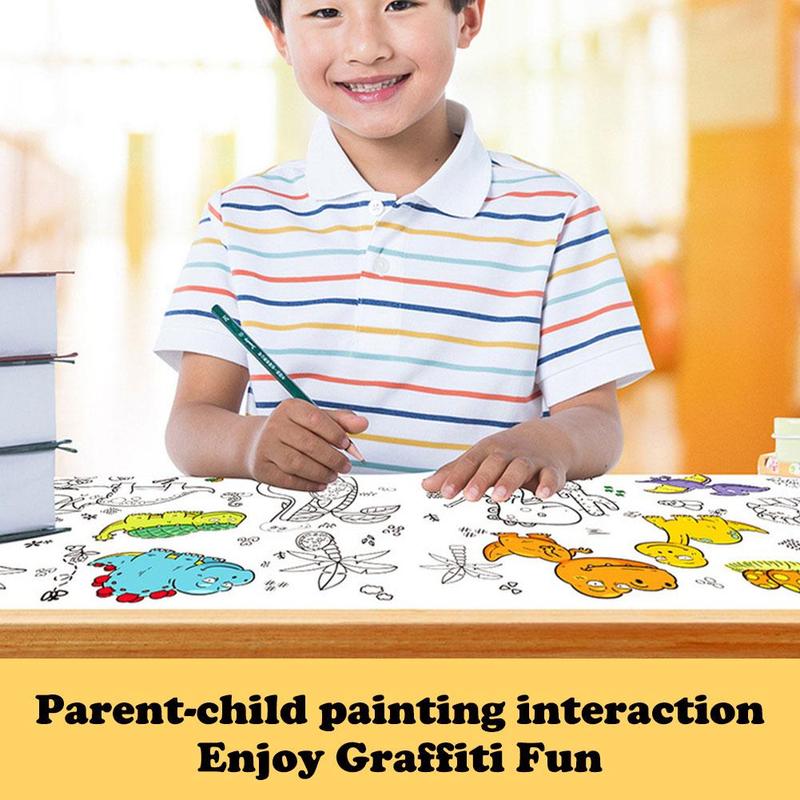 3m Extra Long Children's Hand Drawing Roll Doodle Roll Colouring ...