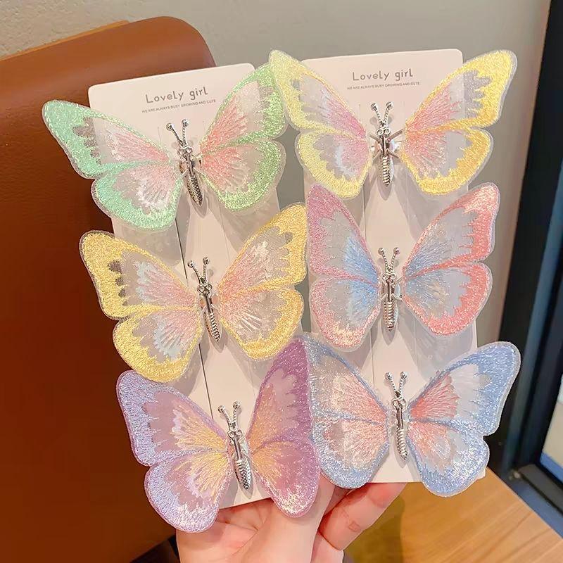 Klip Rambut Rama-rama Bergerak, untuk Kanak-kanak, Rekaan Sayap ...