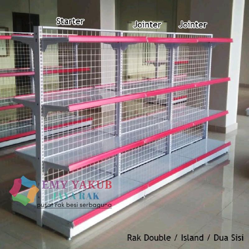 RAK GONDOLA BESI DISPLAY TOKO MINIMARKET SUPERMARKET DOUBLE STARTING ...