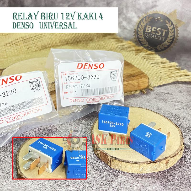 RELAY RELLAY RILEY BIRU KAKI PIN 4 12V UNIVERSAL DENSO AVANZA 156700 ...