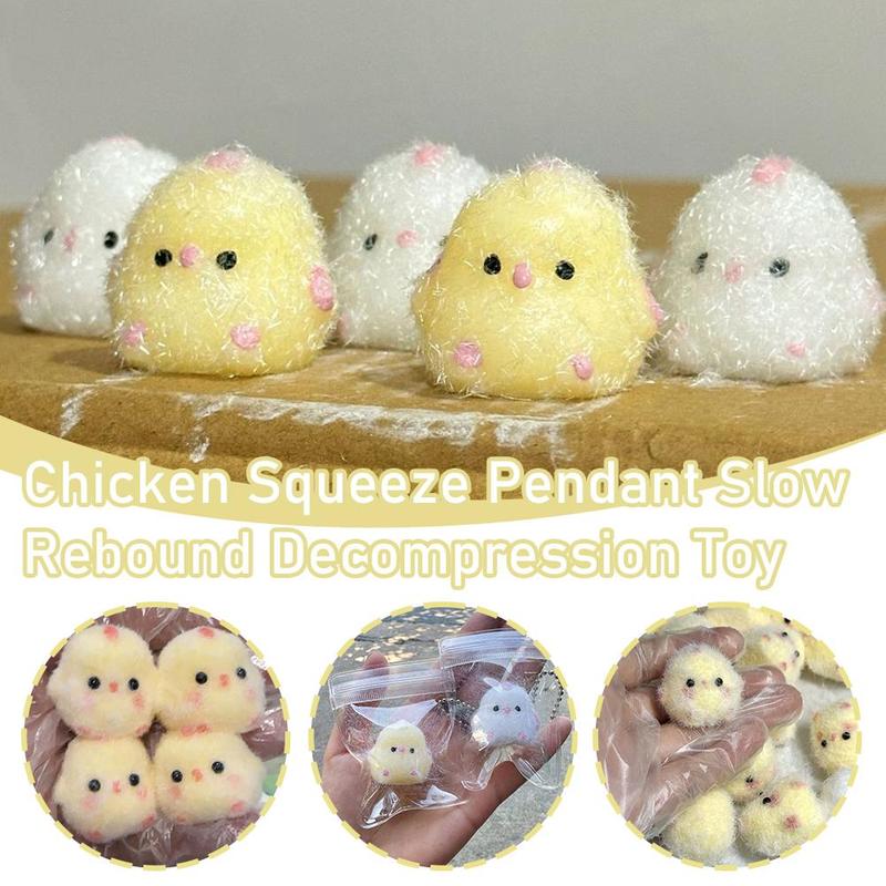 1pc Handmade Yellow Big Chicken Plush Silicone Squishy Pinching ...