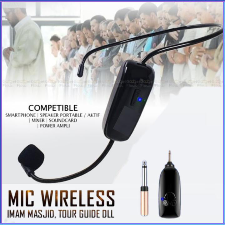 Microphone Mic Clip On Wireless Bando UHF 2.4G Presentasi Tu - Shop ...