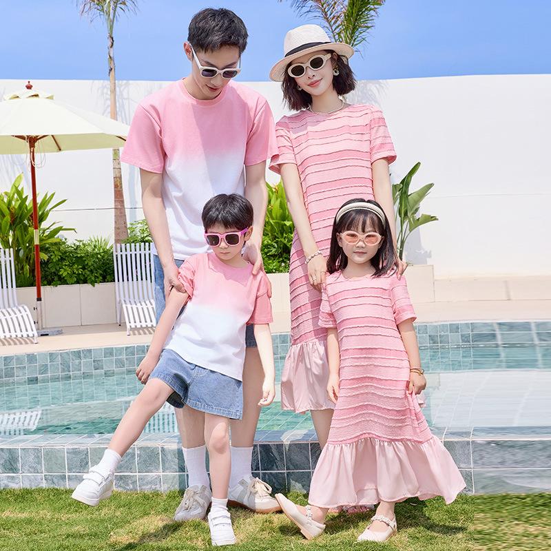 Summer Family Matching Outfits Short Sleeve, Family of Three - TikTok ...