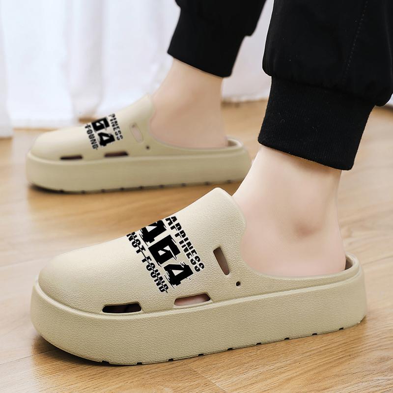 Fashion Men Slip on Lazy Slippers Casual Waterproof Outdoor Half ...
