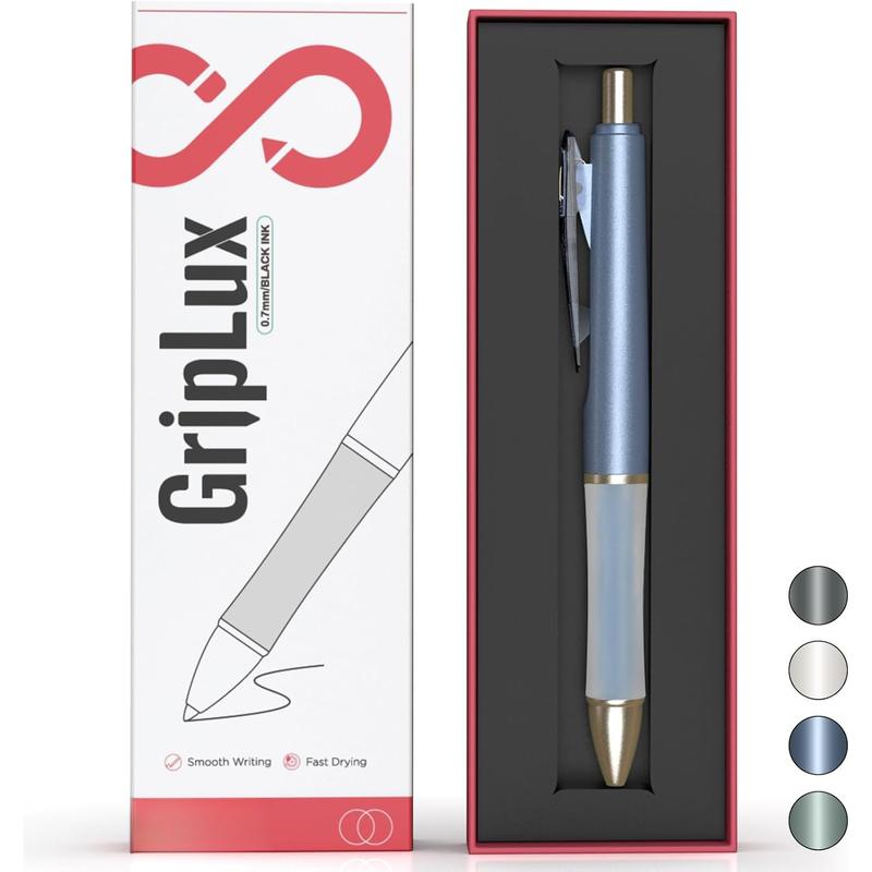 Griplux Gel Pen, Refillable & Retractable Black Ink Pens, Soft - TikTok Shop