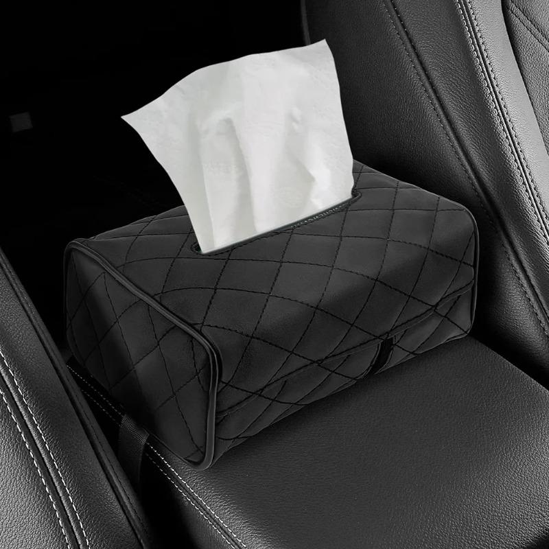 Car Tissue Box Leather Toilet Paper Holder Seat Back Tissue Box ...