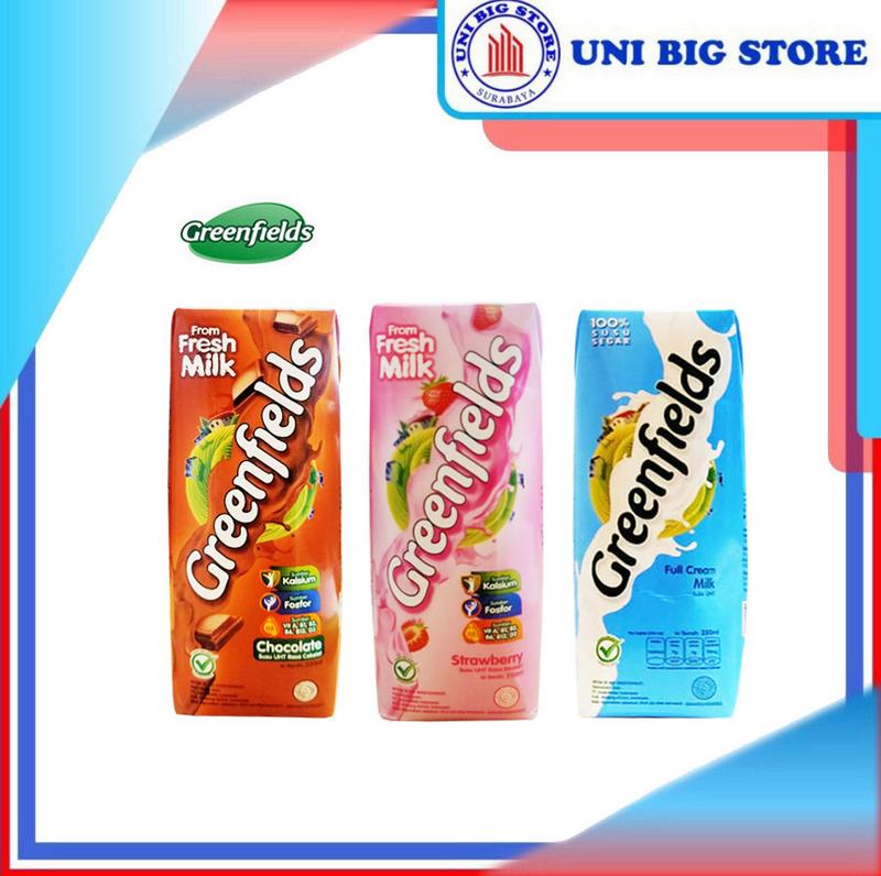 Susu Greenfield s UHT Full Cream - Chocolate - Strawberry Milk 250 ml ...