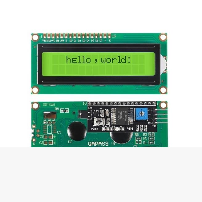 IIC/I2C LCD 16X2 Yellow-Green Backlight - Shop | Tokopedia