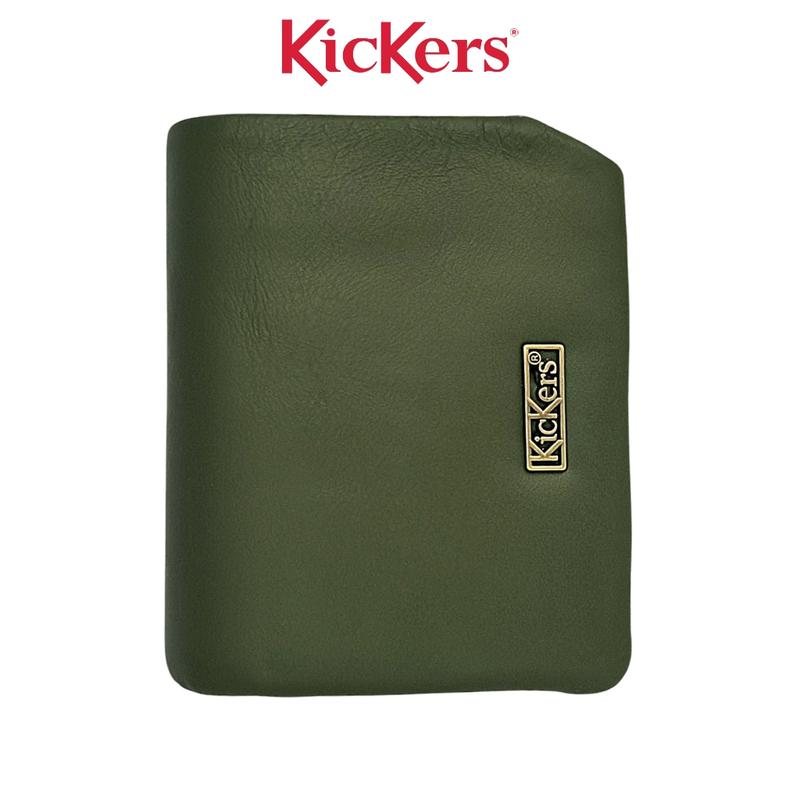 Kickers Genuine Top Grain Cowhide Leather Ladies Green Tri Fold ...