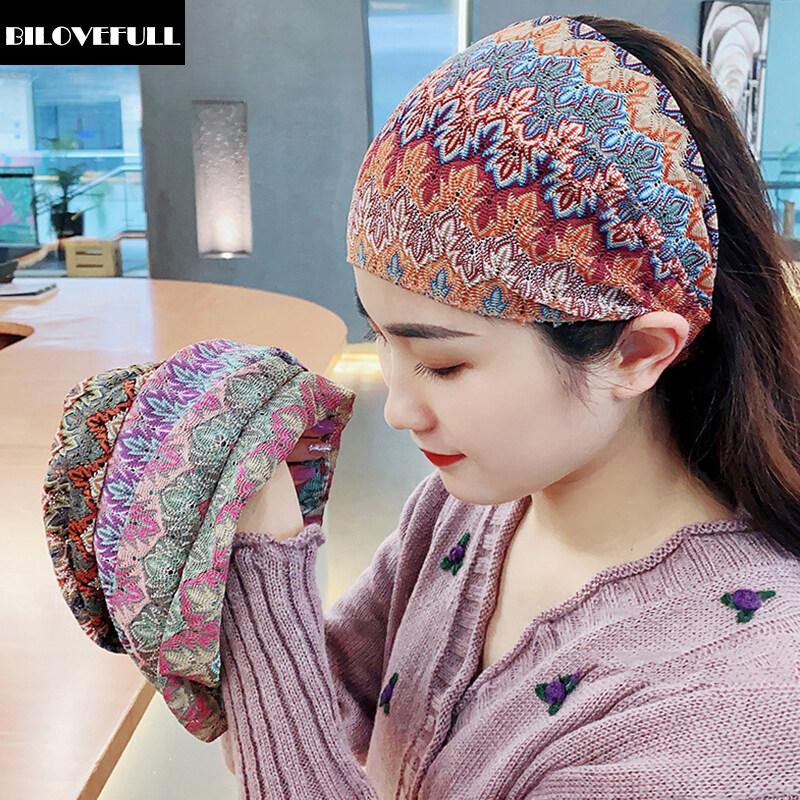 Fashion Wide Brimmed Hairbands Ethnic Style Turbans Headwear - TikTok ...
