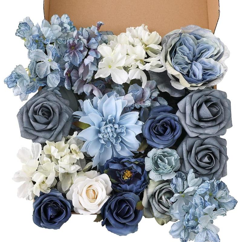 Artificial Combo Box Set Dusty Blue for DIY Wedding Bouque - TikTok Shop
