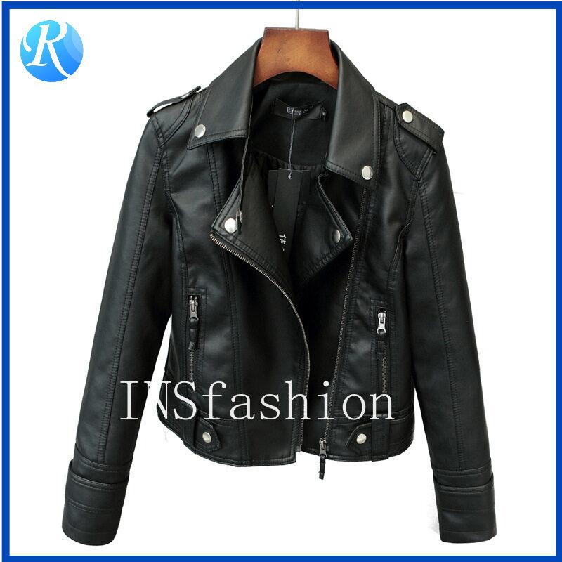 Kot PU, untuk Wanita, Pakaian Musim Bunga dan Musim Luruh, Fesyen ...