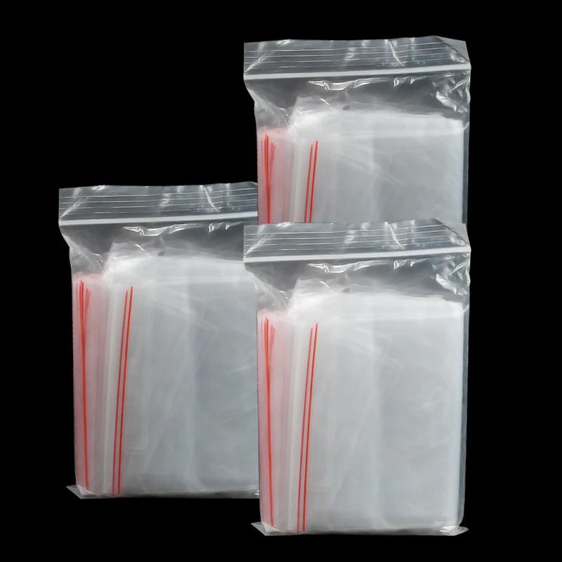 100 pcs/pack Small Zip Lock Plastic Bags Reclosable Transparent ...