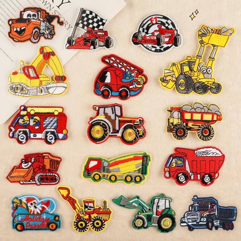 Computer Embroidery Label Cartoon Cartoon Motor Style File Labeling ...