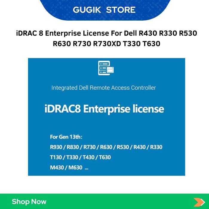 Jual iDRAC 8 Enterprise License For Dell R430 R330 R530 R630 R730 ...