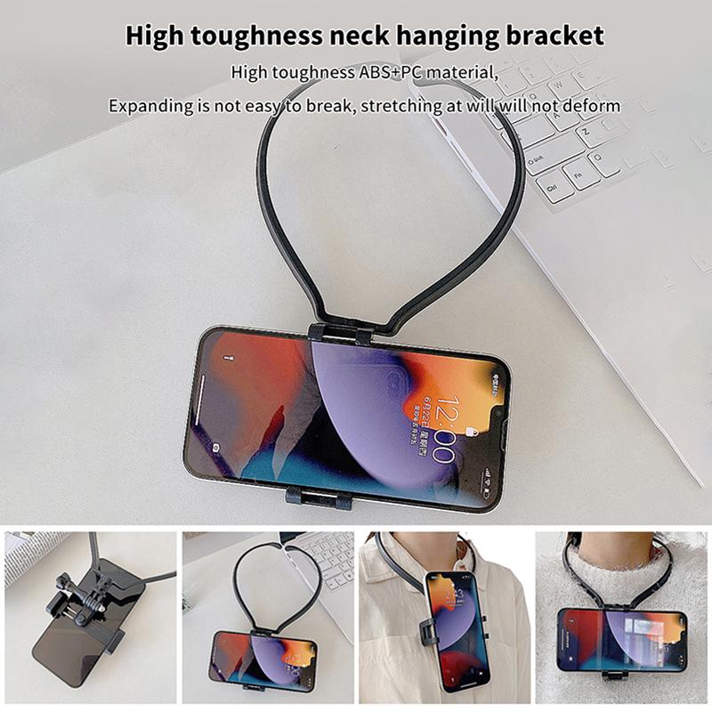 Pemegang Leher Boleh Dipakai, Bebas Tangan, Pendirian Telefon Malas ...